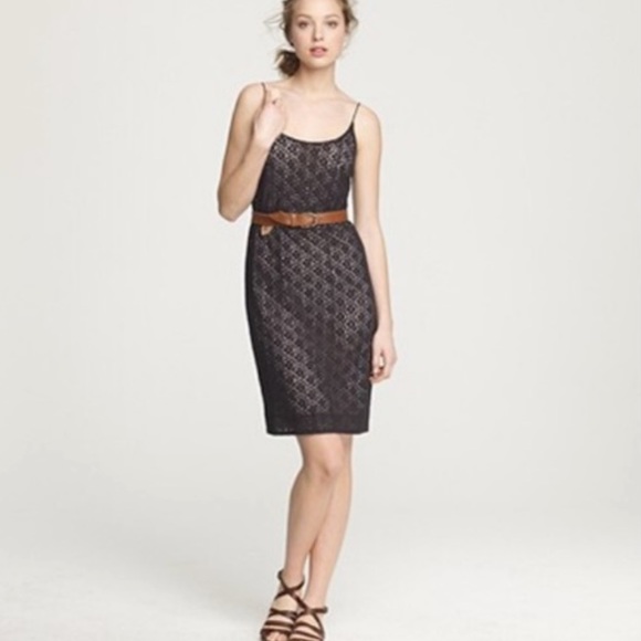 J. Crew | Dresses | J Crew Blouson Lace Sheath Dress Strappy Little ...